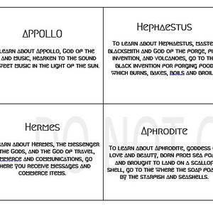 Greek Mythology House/yard 12-clue Olympian God Scavenger Hunt, Party ...