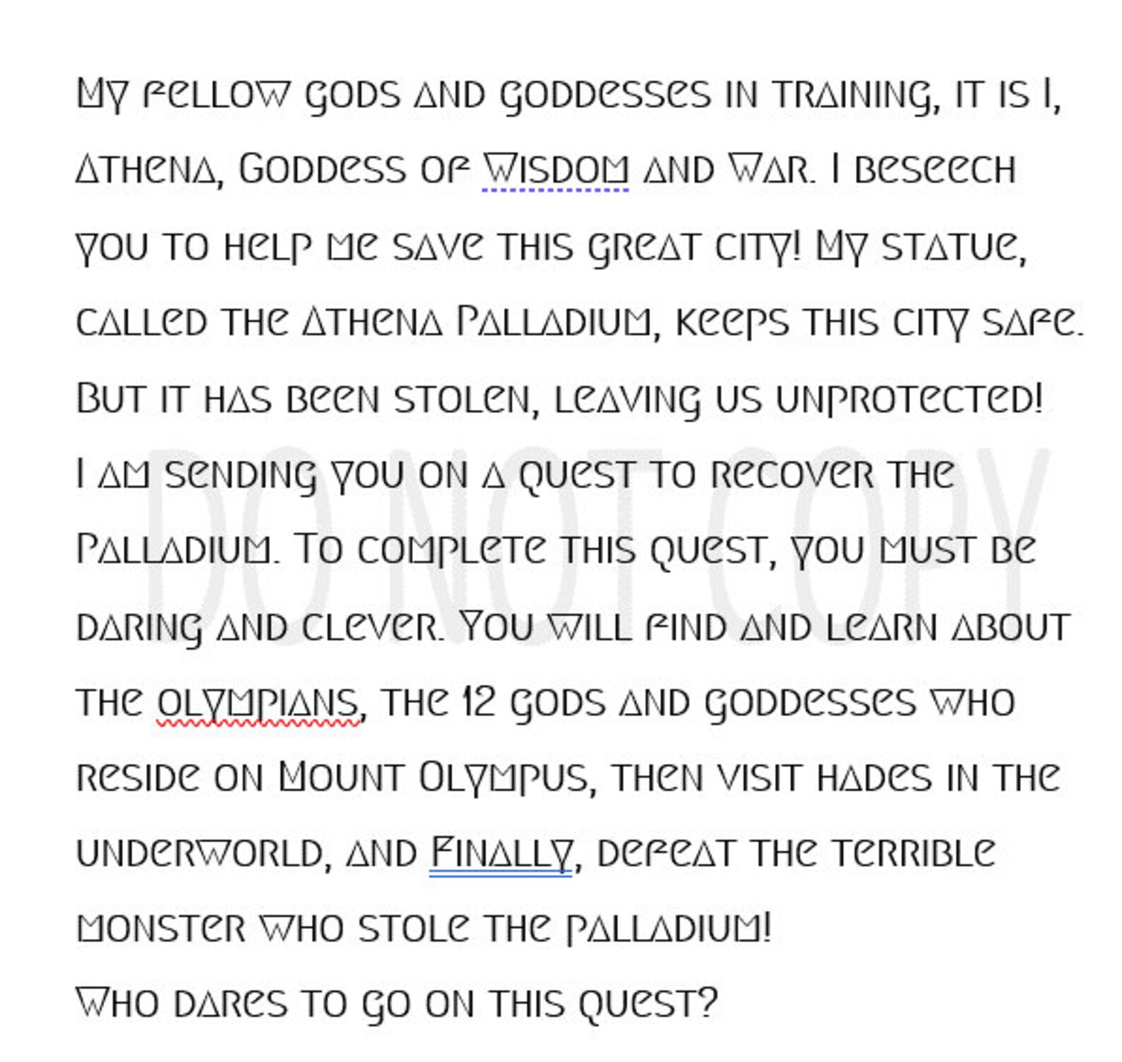 Greek Mythology House/yard 12-clue Olympian God Scavenger Hunt, Party ...