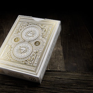 Luxury Gold Foil Embossed White Artisan Playing Cards - Etsy