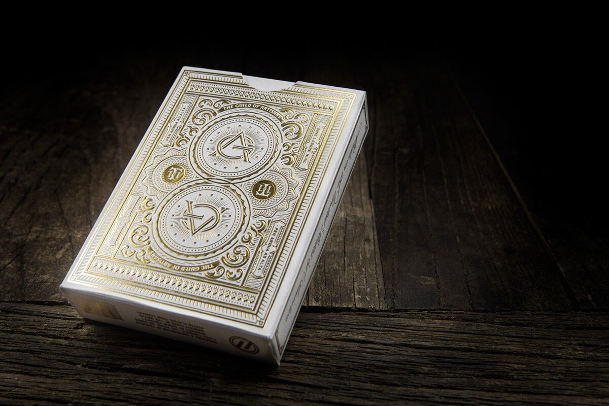 Luxury Gold Foil Embossed White Artisan Playing Cards - Etsy