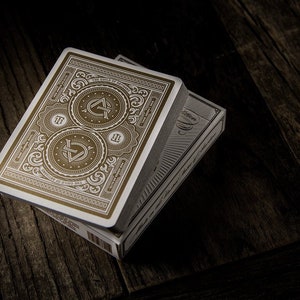 Luxury Gold Foil Embossed White Artisan Playing Cards - Etsy