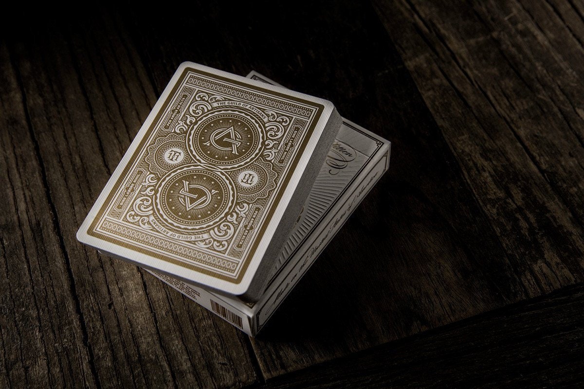 Luxury Gold Foil Embossed White Artisan Playing Cards - Etsy