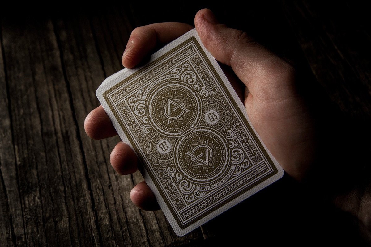 Luxury Gold Foil Embossed White Artisan Playing Cards - Etsy