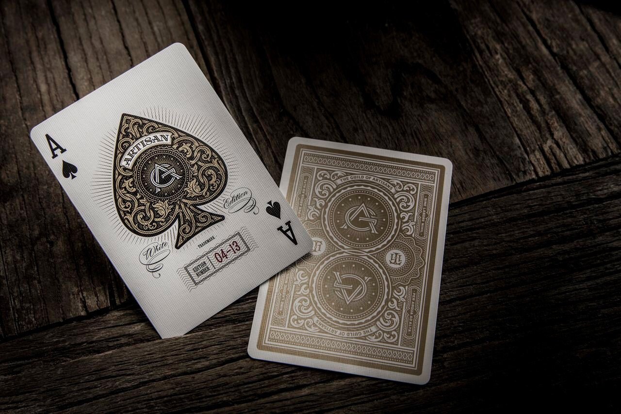 Luxury Gold Foil Embossed White Artisan Playing Cards - Etsy