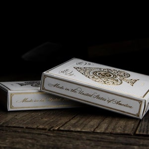 Luxury Gold Foil Embossed White Artisan Playing Cards - Etsy