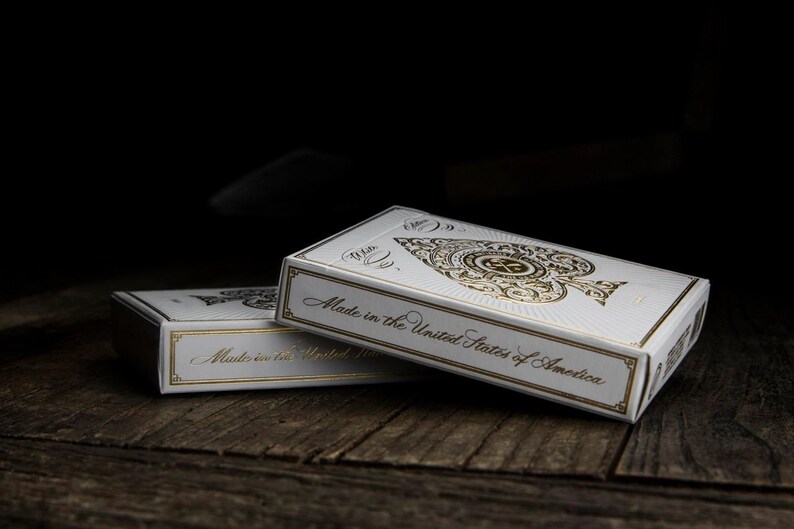 Luxury Gold Foil Embossed White Artisan Playing Cards - Etsy
