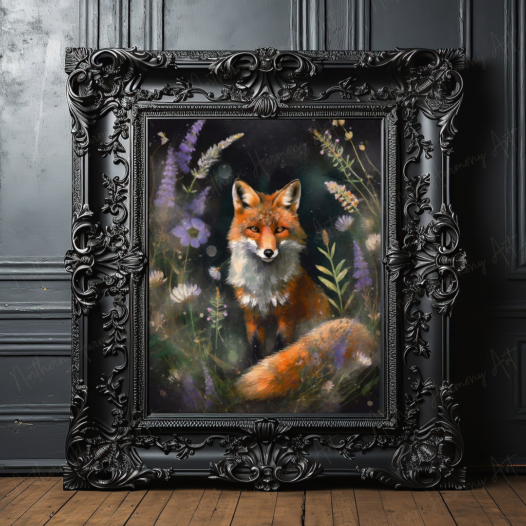 The DARK SIDE of MAGIC Vintage Fox Art Print, Stunning Nature Wall Art ...