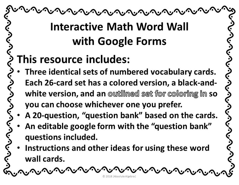 Rational Numbers Interactive Word Wall for Your Classroom Middle School ...