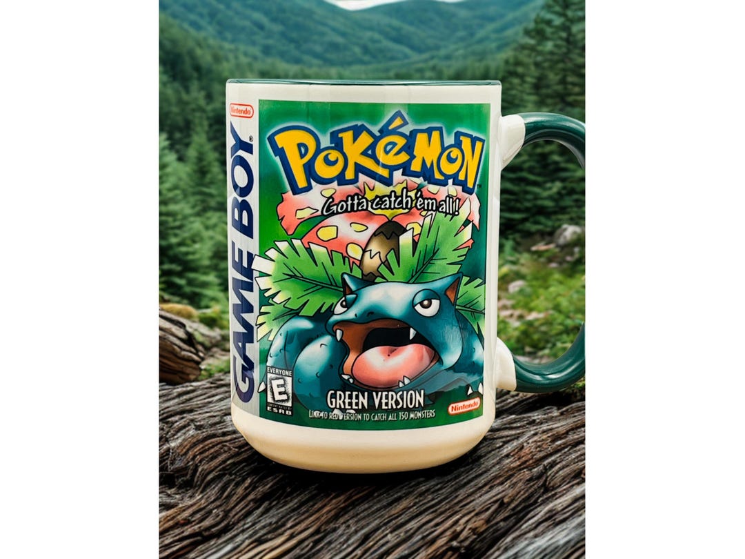 Pokemon Green Game Boy Mug | Retro Gaming Collector Gift | Vintage Fan ...