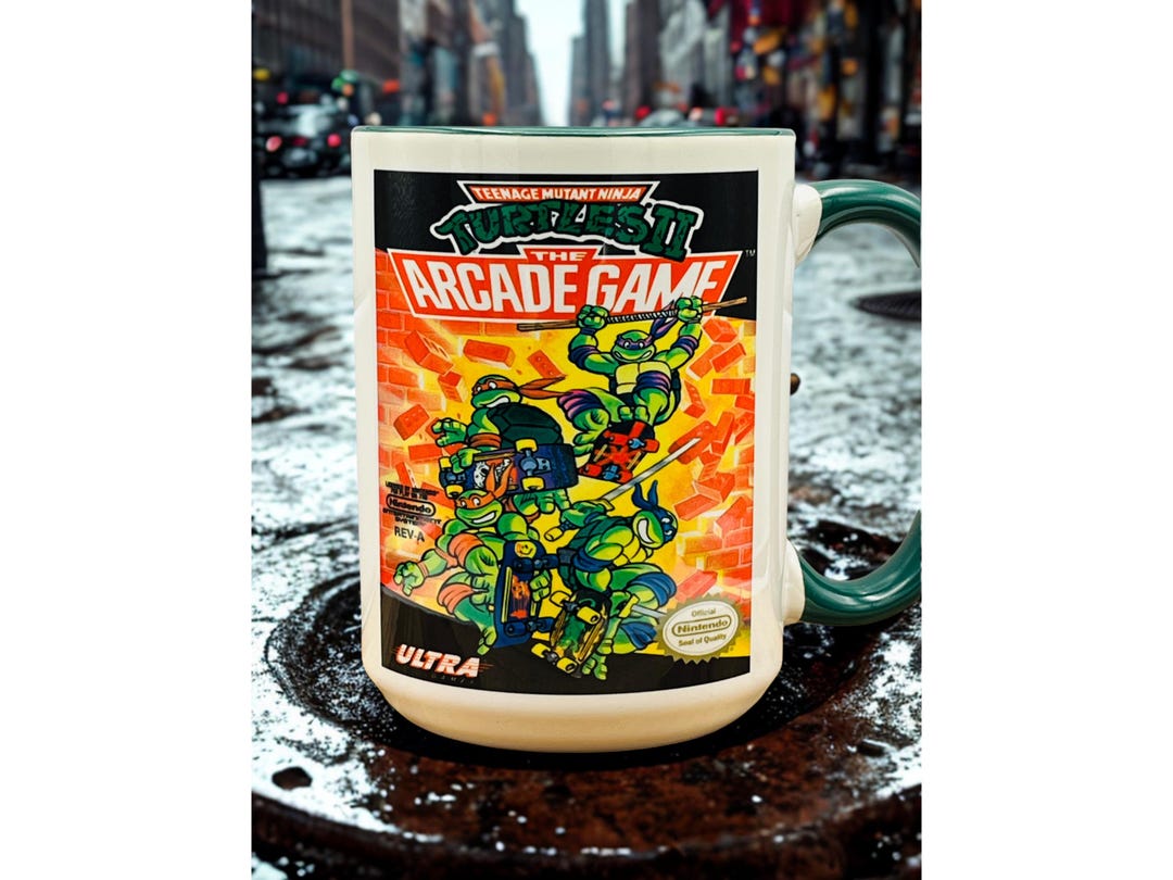 TMNT Arcade NES Video Game Mug | Geeky Fan Gift | Retro Gaming Gift - Etsy