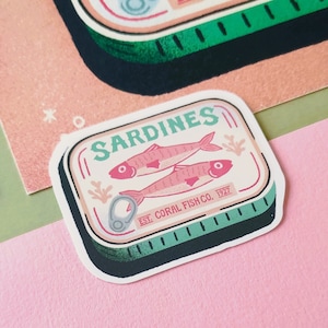 Sardines Vinyl Sticker - Etsy
