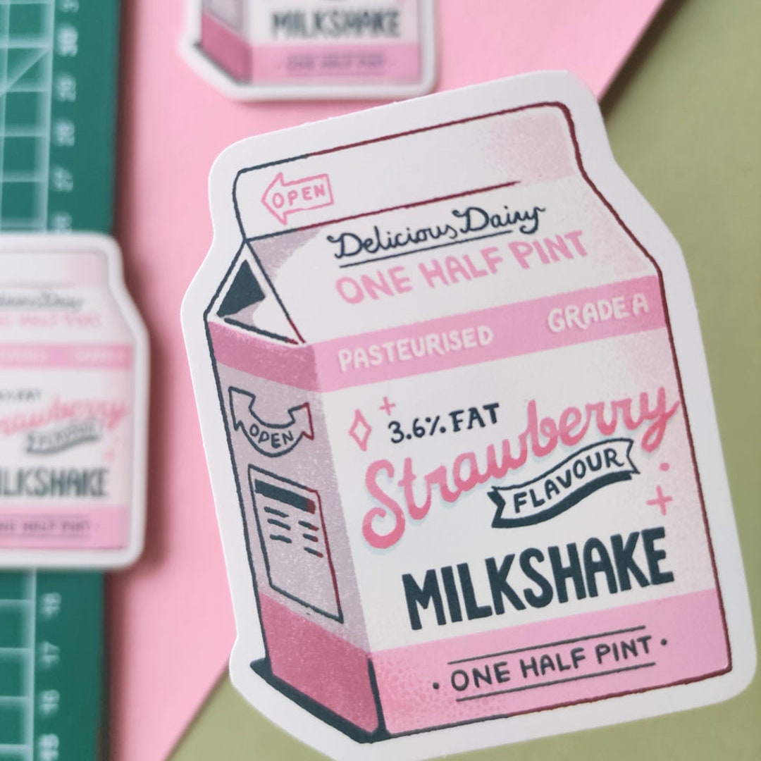 Milkshake Vinyl Sticker - Etsy