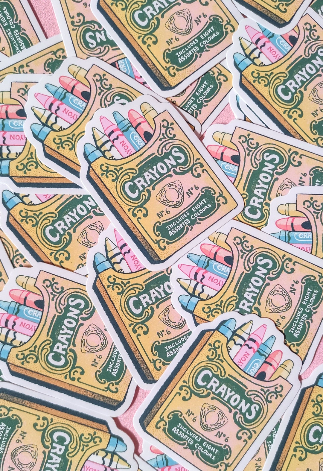 Crayons Vinyl Sticker | Laptop Decal | Kindle Sticker | Die Cut | Vinyl ...