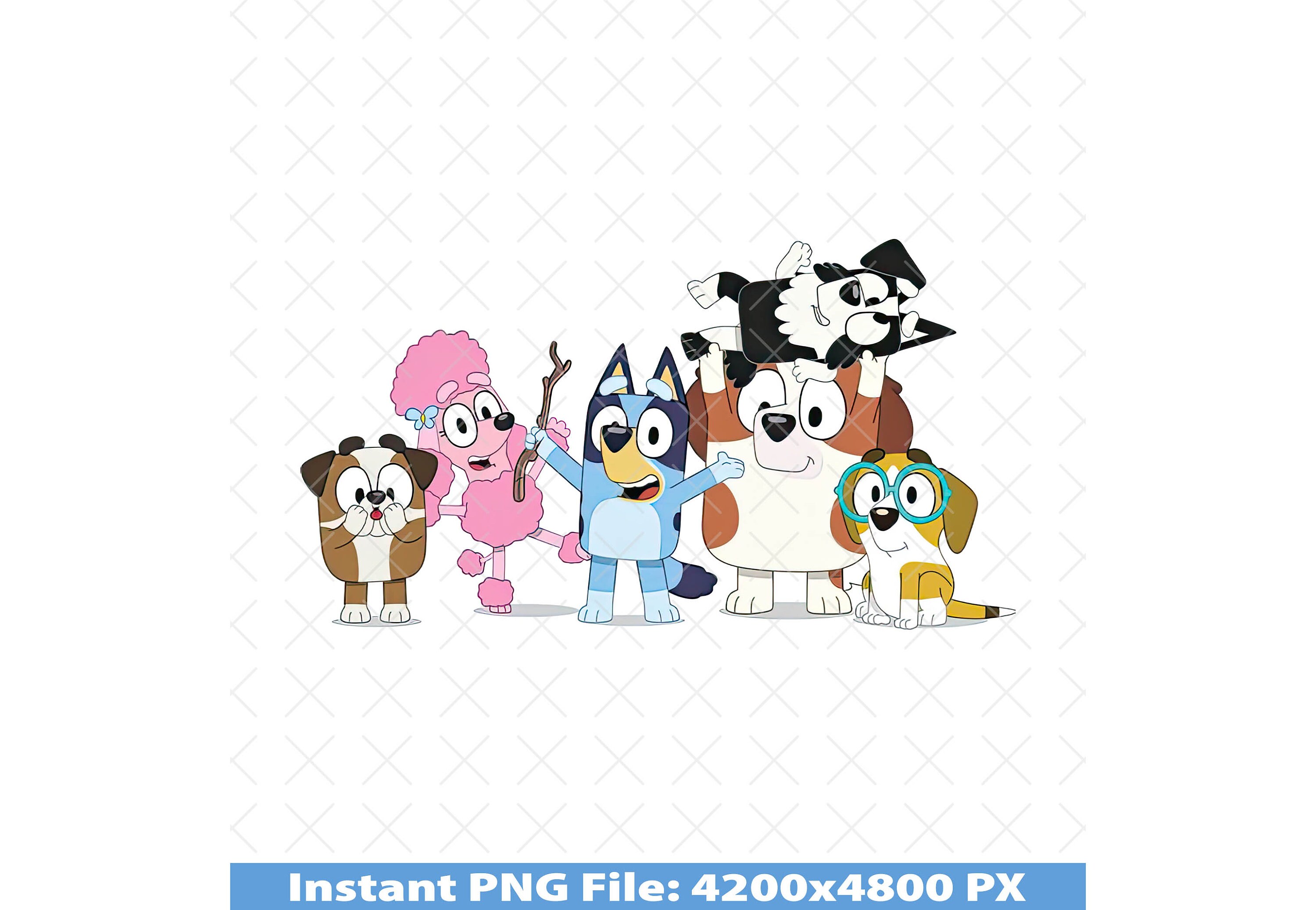 Bluey Friends PNG, Bluey Family PNG, Bluey Png, Bluey Bingo Png, Bluey ...