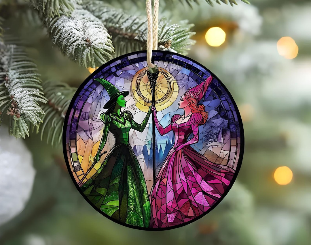Wicked Christmas Ornament, Elphaba and Glinda Besties Acrylic Ornament ...