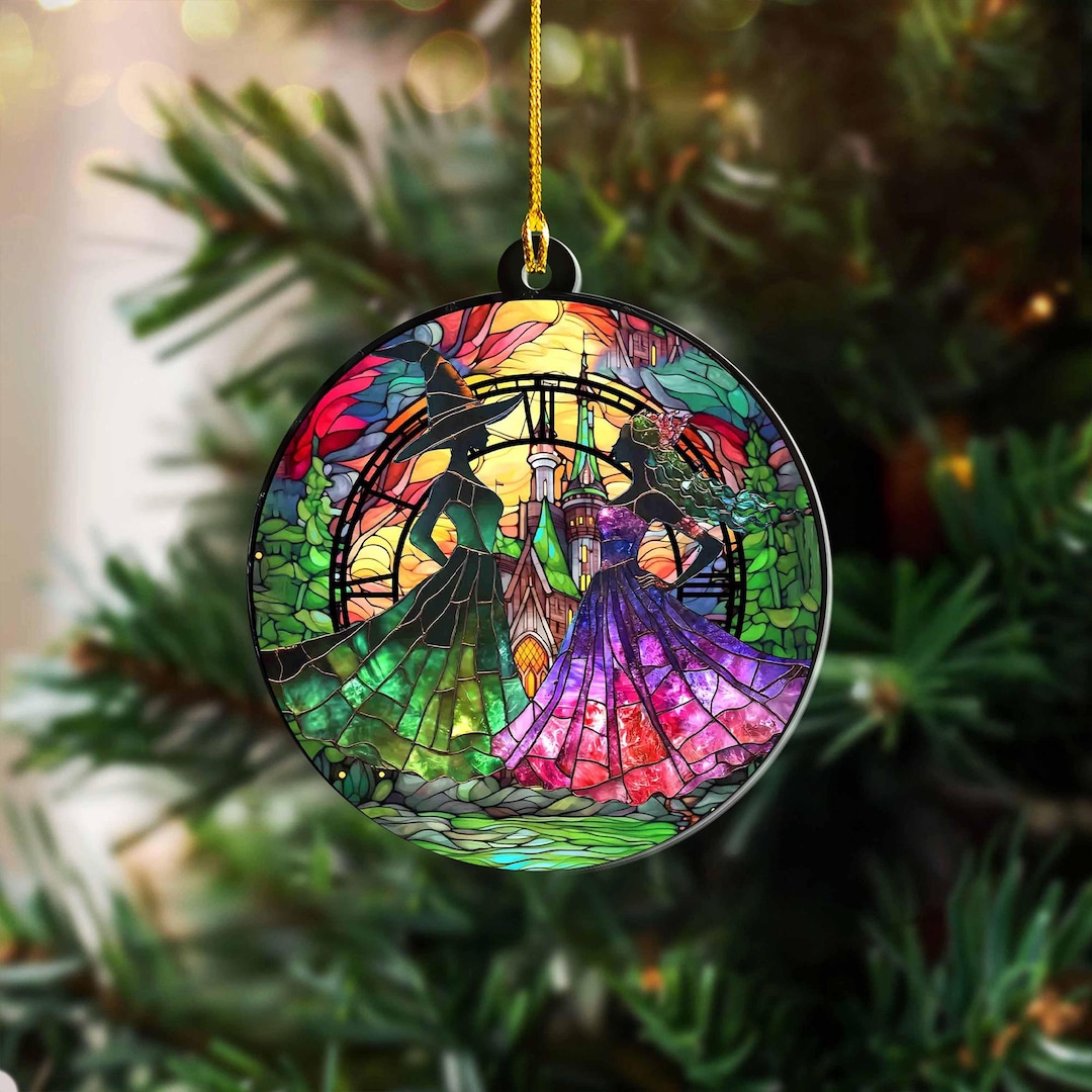 Wicked Christmas Ornament, Elphaba and Glinda Besties Acrylic Ornament ...