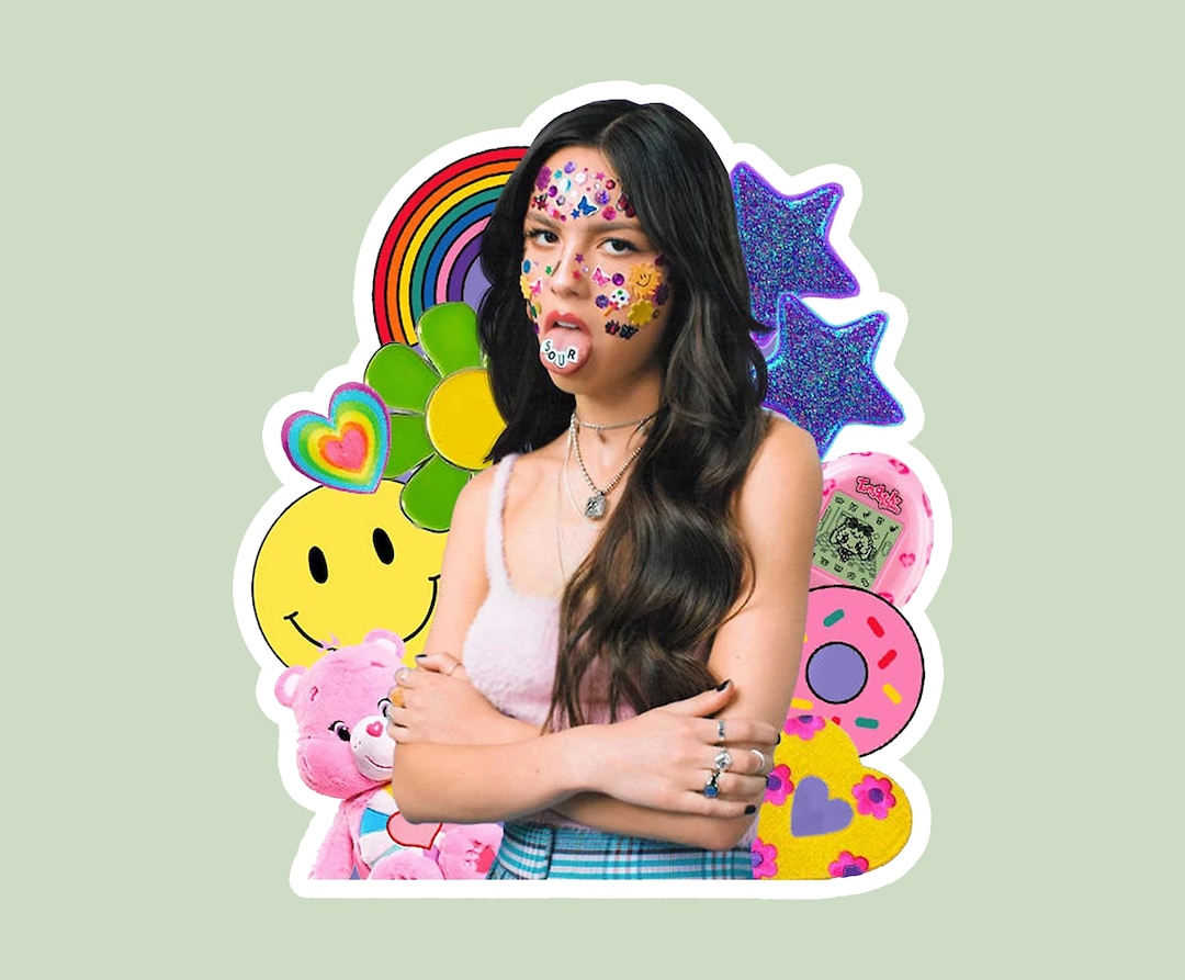Olivia Rodrigo Sour Album Cover Sticker, Waterproof, Water Bottle ...