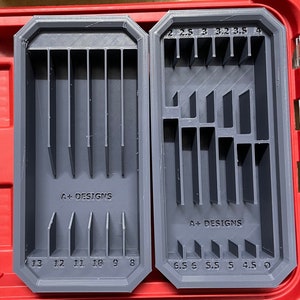 2 Milwaukee Packout Slim Bin Dividers for Drill Bits in Either Metric ...
