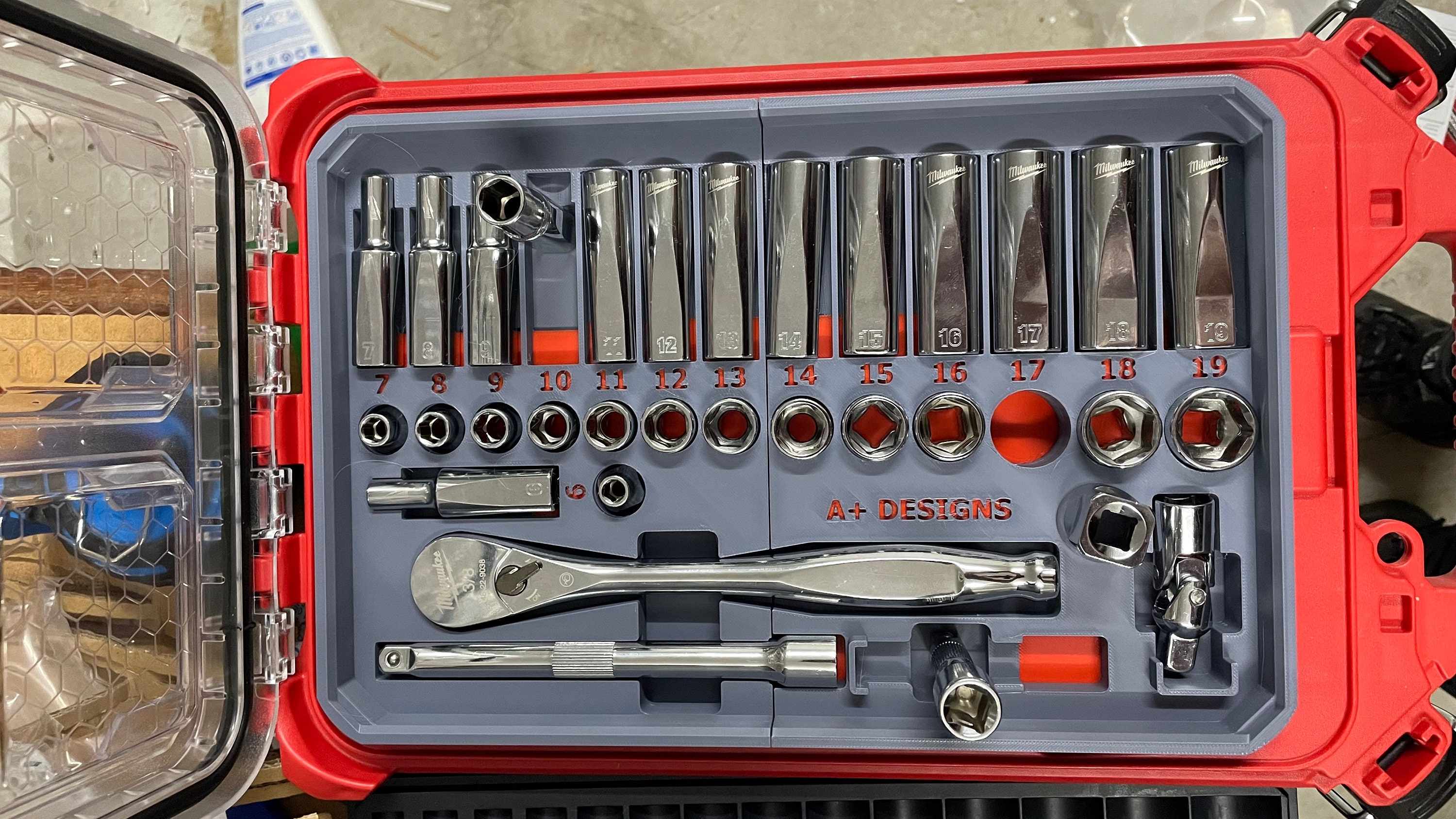 STL Packout Insert for 3/8 Metric Socket Set for 48-22-9508 Milwaukee ...