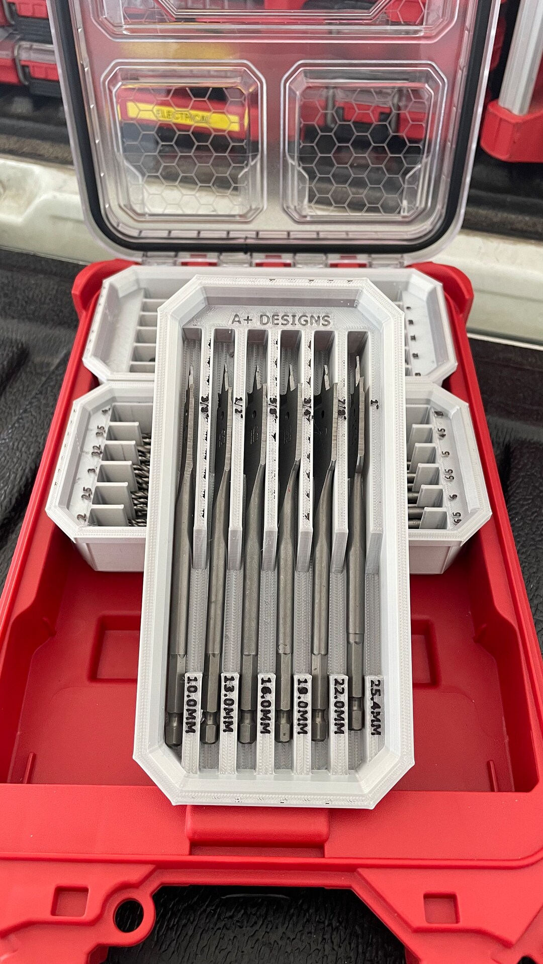 STL Milwaukee Packout Slim Bin Spade / Paddle Bit Holder - Etsy