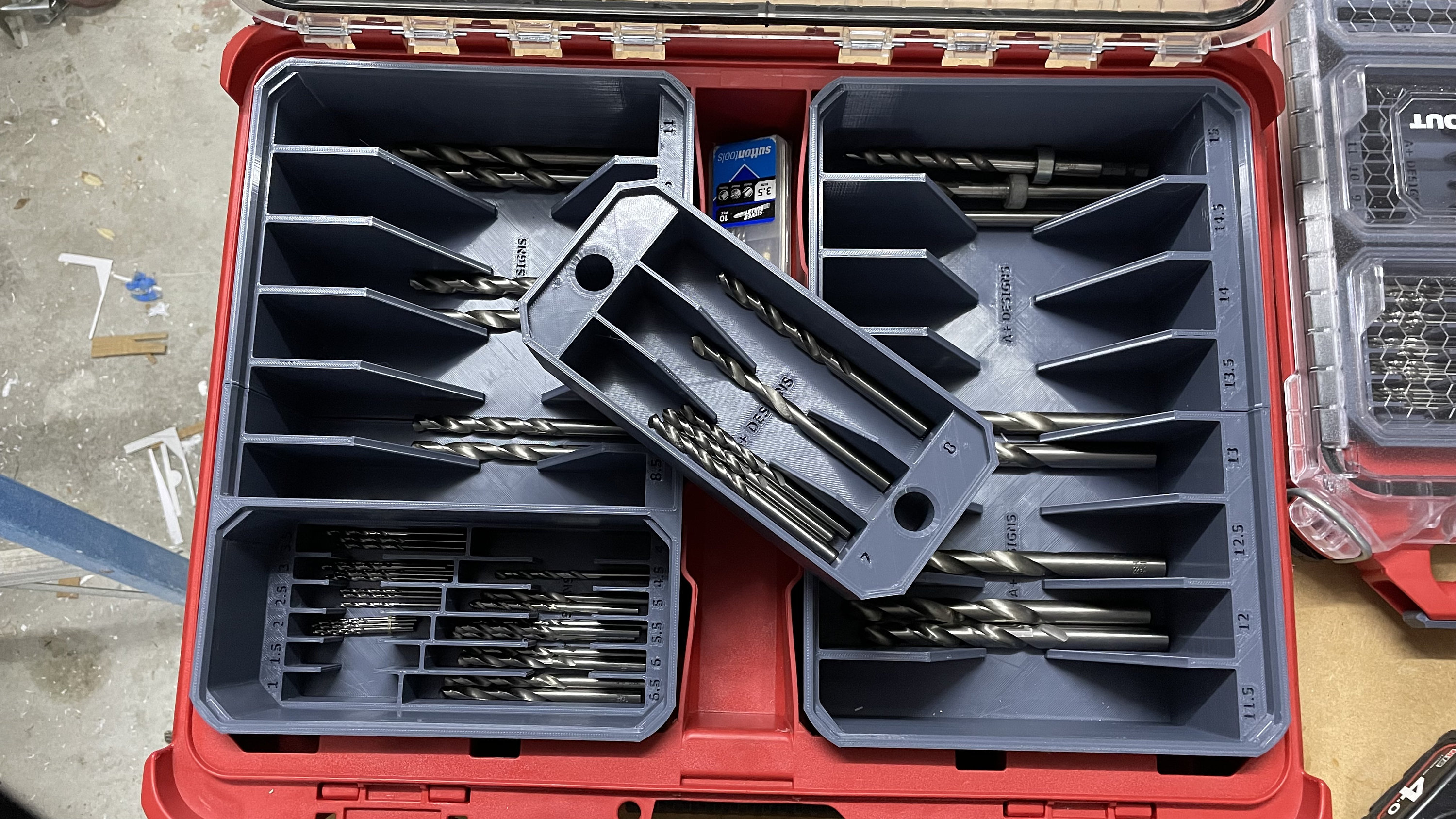 Milwaukee Packout Deep Organiser Drill Bit Holder for 48228435 or 48228430 - Etsy