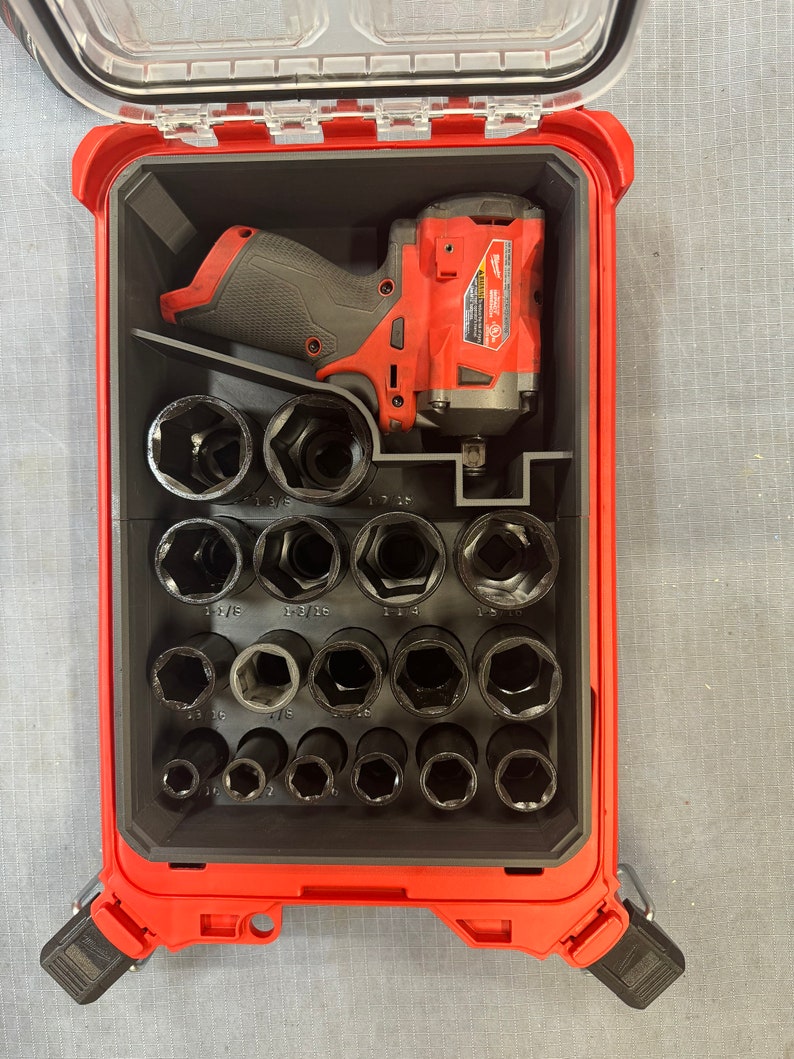 Milwaukee Packout Socket Storage Bin: Deep Impact, M12 Wrench - Etsy