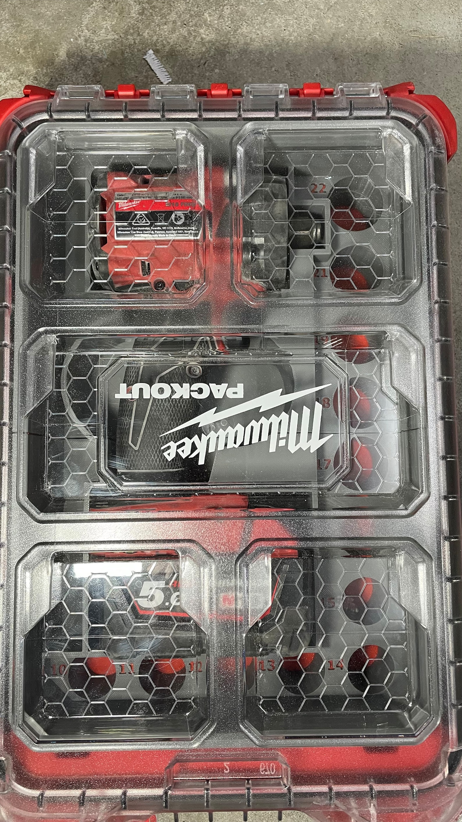 Milwaukee Packout Full Size Bin for Stubby Impact FIW2F12 / FIW2P12 ...