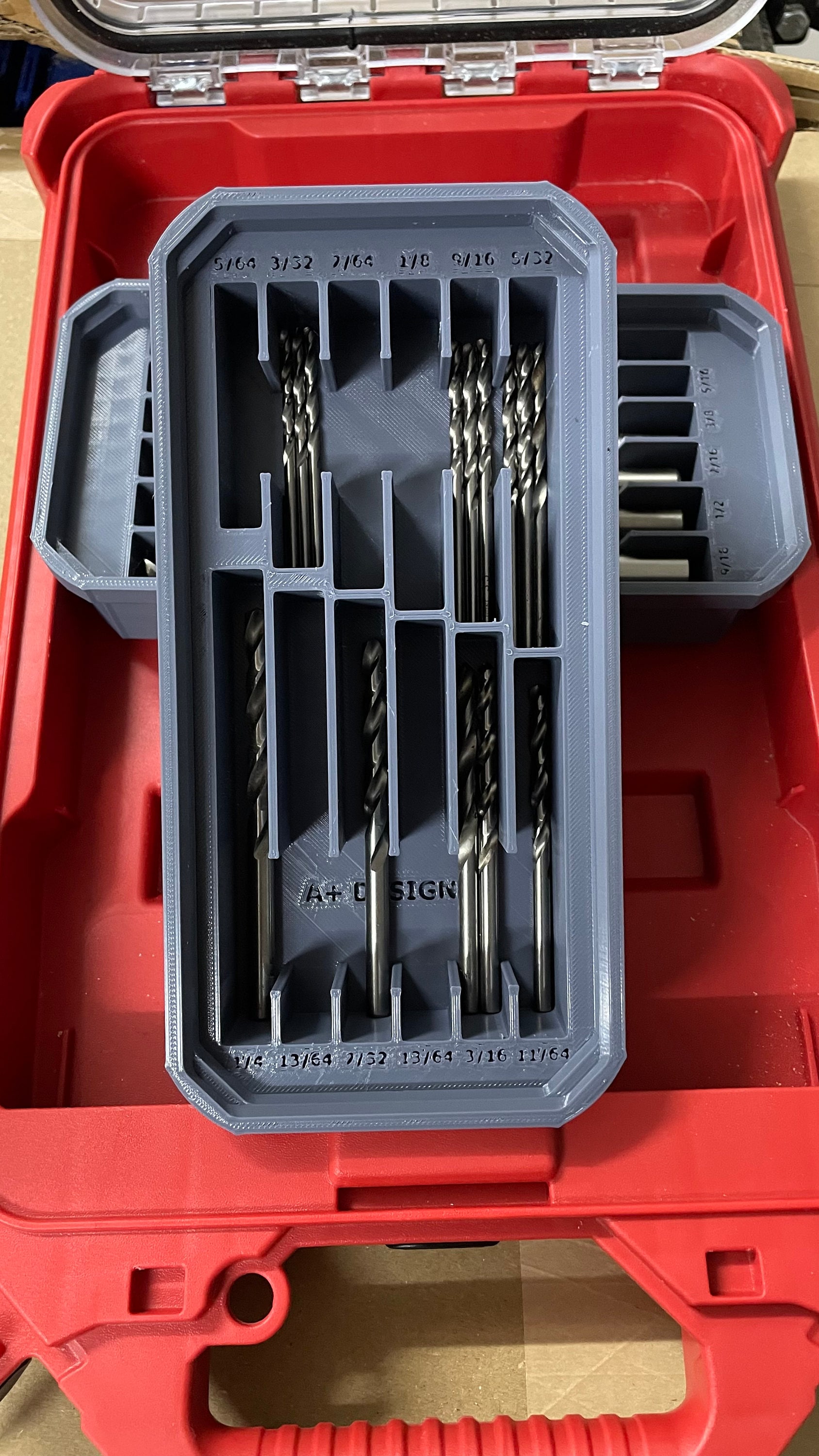 2 Milwaukee Packout Slim Bin Dividers for Drill Bits in Either Metric ...