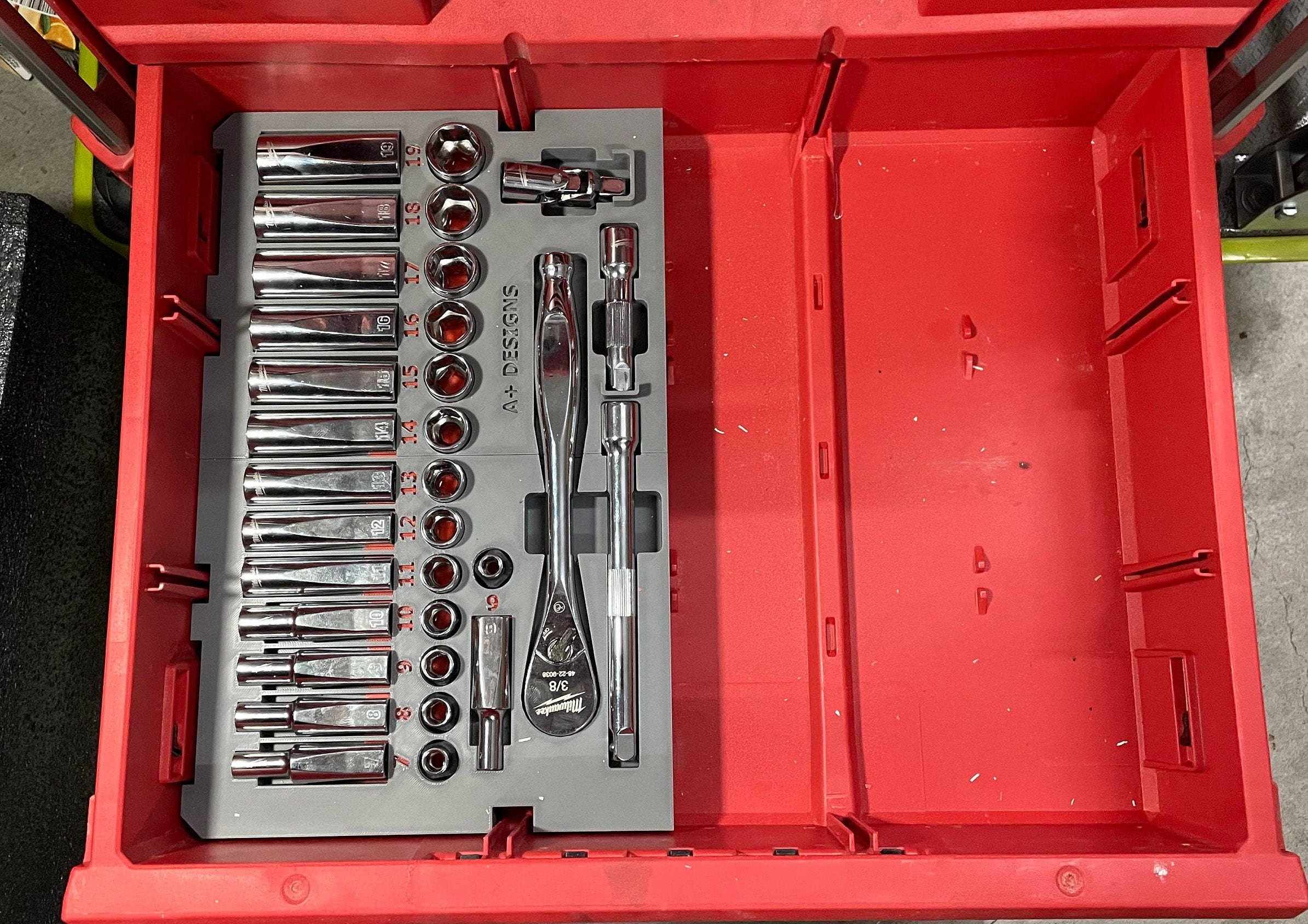 3D Printed Packout Insert for 3/8 Metric Or/and SAE Socket Set for ...