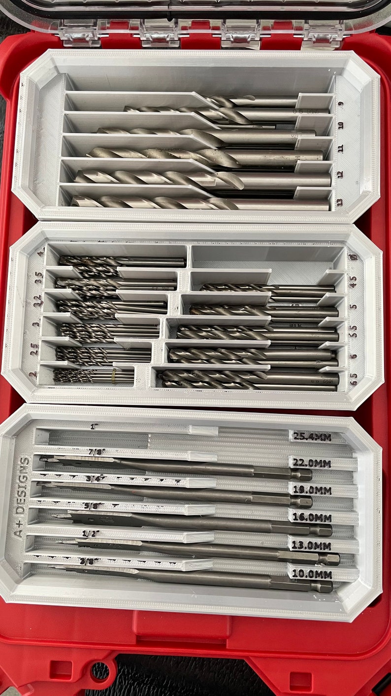 STL Milwaukee Packout Slim Bin Spade / Paddle Bit Holder - Etsy