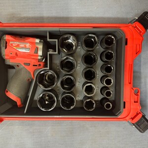 Imperial / SAE Milwaukee Packout Full Size Deep Impact Socket Storage ...