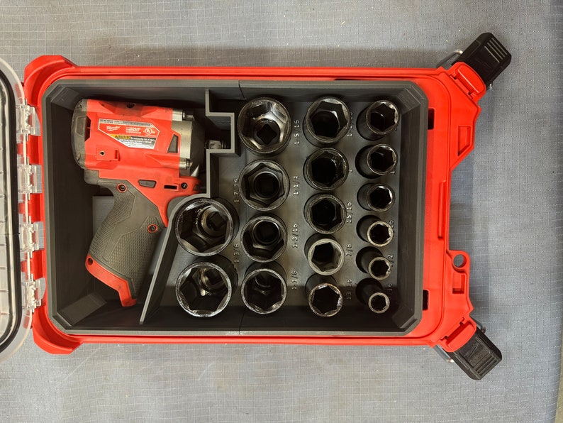 Milwaukee Packout Socket Storage Bin: Deep Impact, M12 Wrench - Etsy