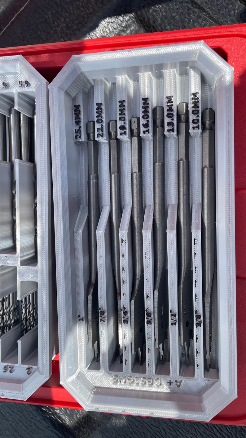 STL Milwaukee Packout Slim Bin Spade / Paddle Bit Holder - Etsy