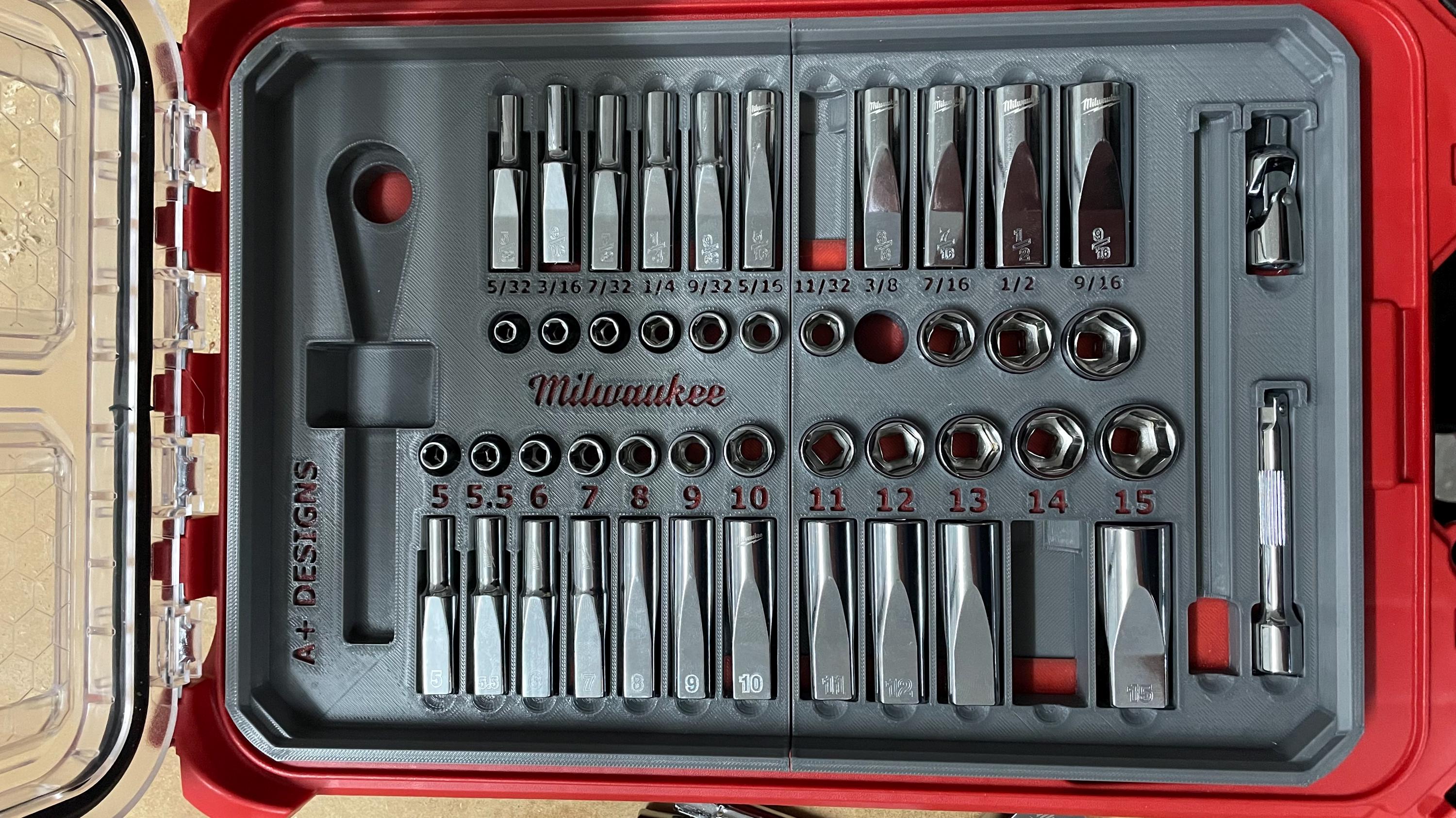 DIGITAL DOWNLOAD STL*** Milwaukee Compact Packout 1/4 Socket Set 48-22 ...