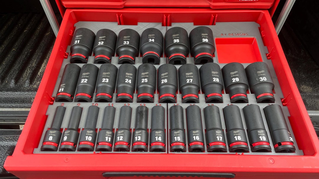 3D Printed Milwaukee Deep Impact Set 49-66-7015 Drawer Storage for ...