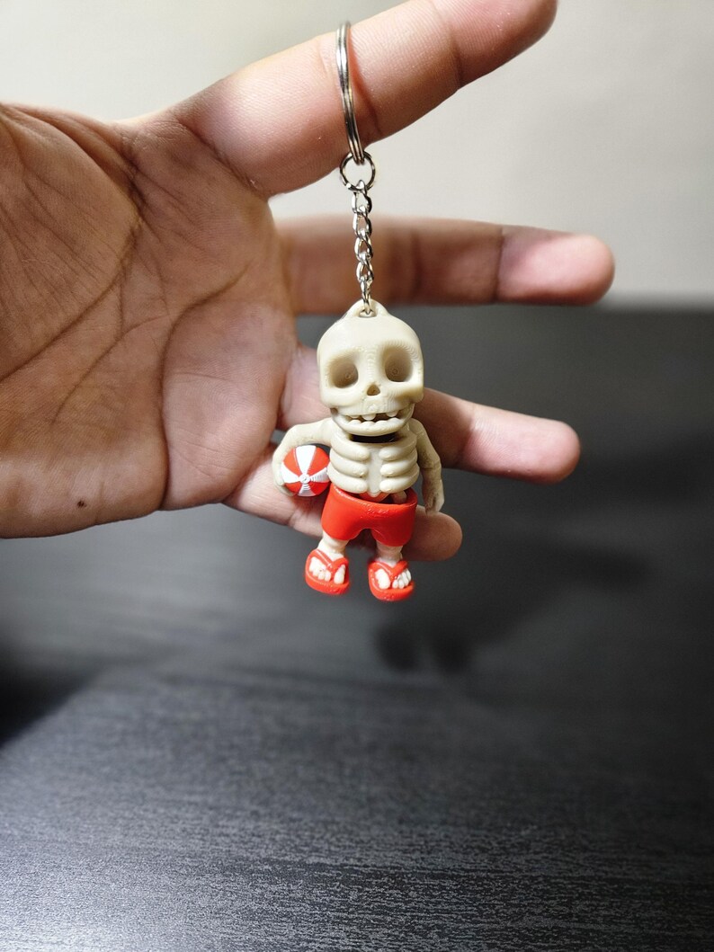 Summer Skeleton Articulated Fidget Toy Keychain - Etsy