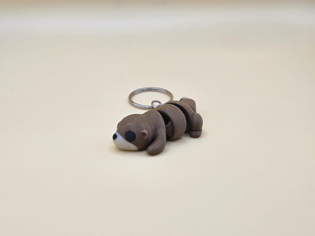 Cute Baby Otter Articulated Fidget Toy Keychain - Etsy