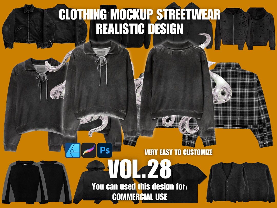 Clothing Mockup Realistic 4k Streetwear Design Vol.28 - Etsy