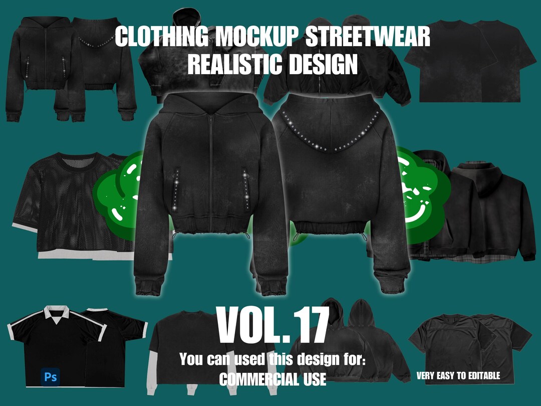 Clothing Mockup Realistic 4k Streetwear Package Photoshop Design Vol.17 ...