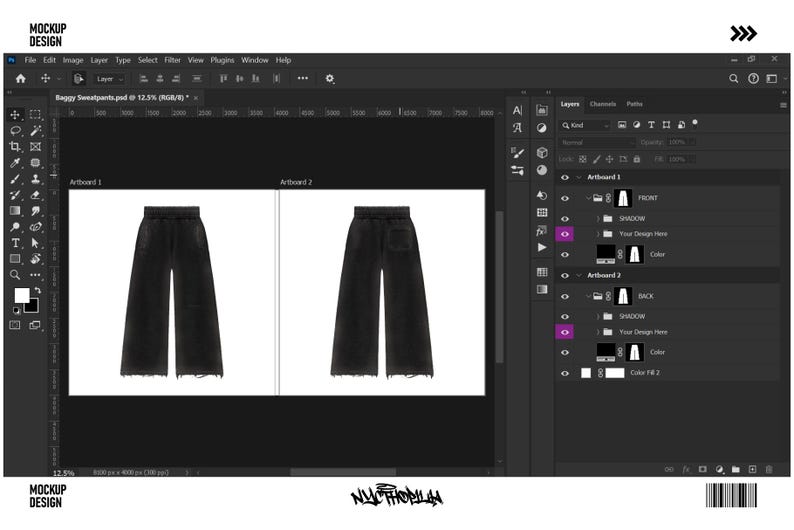Clothing Pants Mockup Streetwear Realistic 4k Design Vol.04 - Etsy