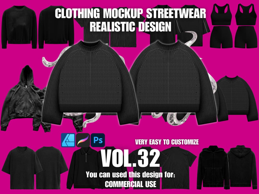 Clothing Mockup Realistic 4k Streetwear Design, Streetwear Mockup ...