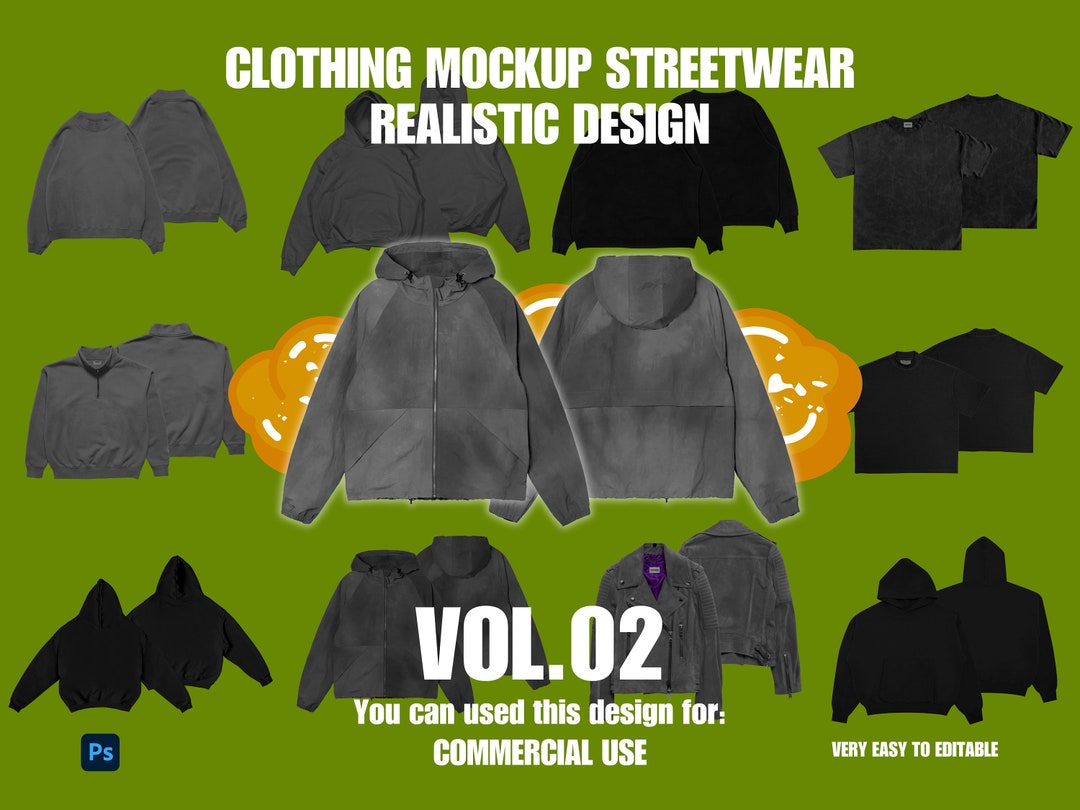 Clothing Mockup Streetwear 4k Realistic Design Vol.02 - Etsy