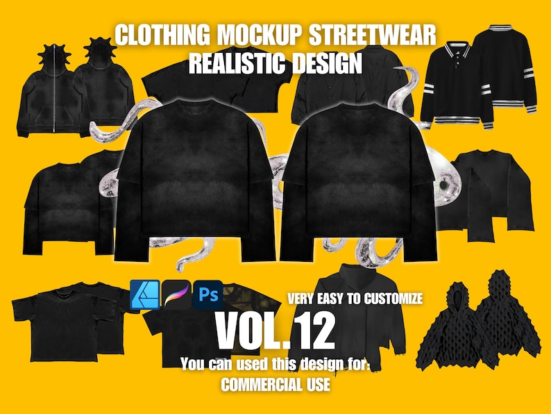 Clothing Mockup Realistic 4k Streetwear Design Vol.12 - Etsy