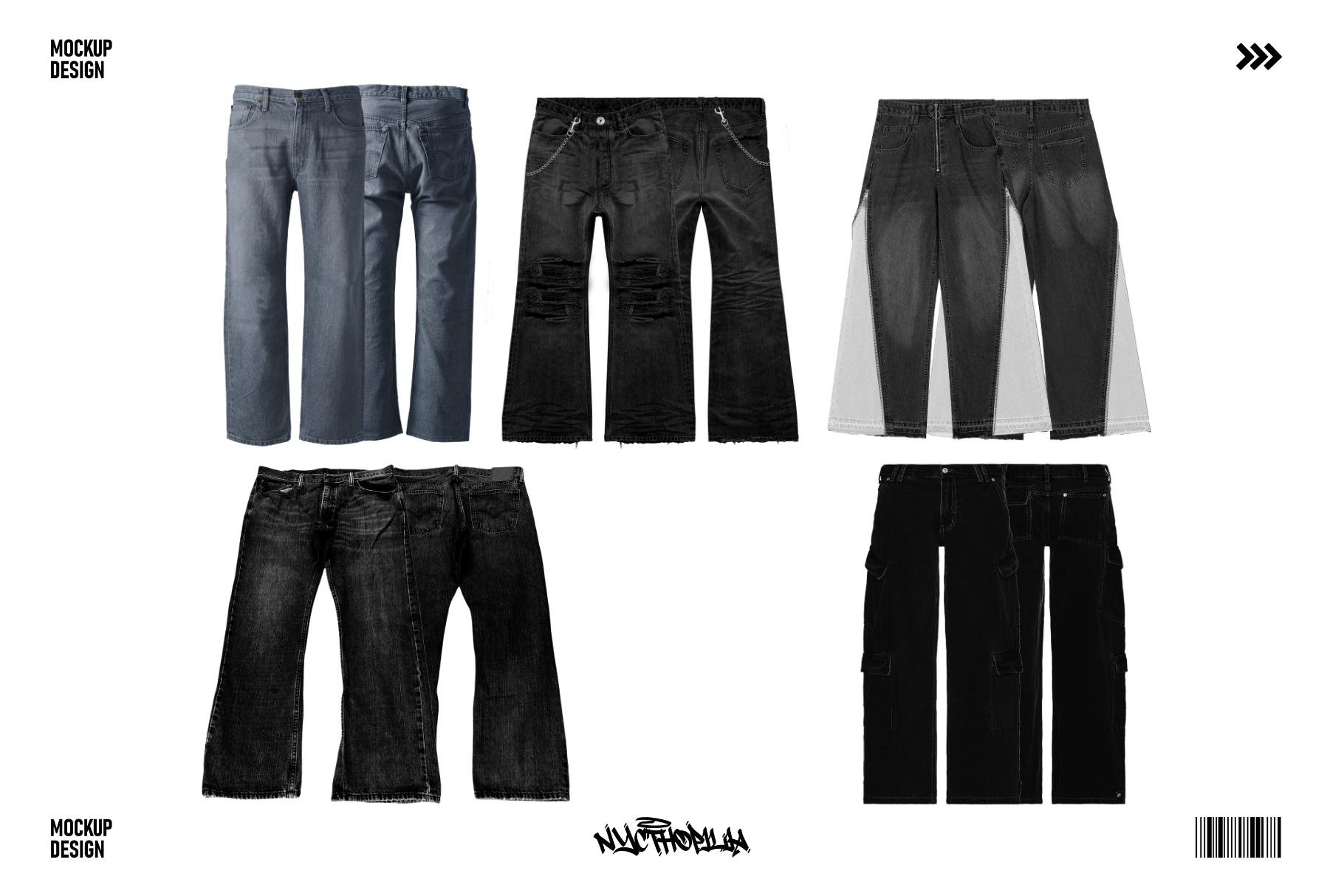 Clothing Mockup Pants Realistic 4k Streetwear Design Vol.06 - Etsy