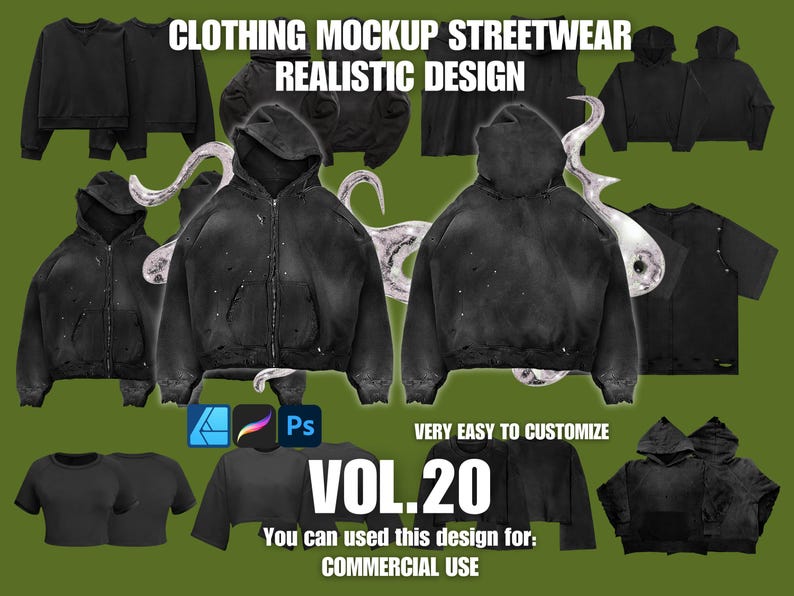 Clothing Mockup Realistic 4k Streetwear Design Vol.20 - Etsy