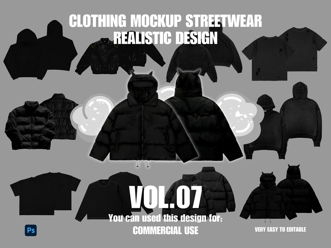 Clothing Mockup Realistic 4k Streetwear Design Vol.07 - Etsy