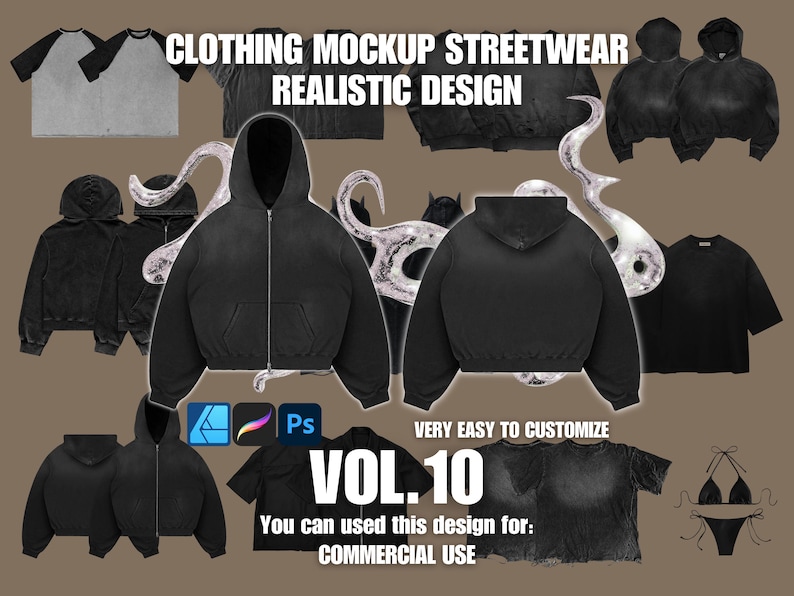 Clothing Mockup Realistic 4k Streetwear Design Vol.10 - Etsy