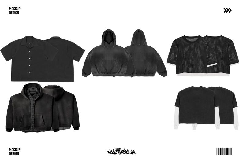 Clothing Mockup Realistic 4k Streetwear Package Photoshop Design Vol.17 ...