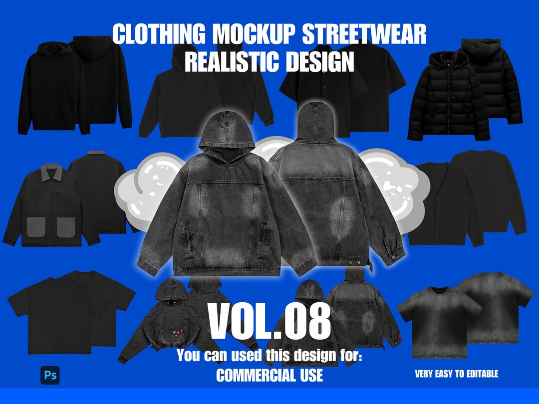 Clothing Mockup Realistic 4k Streetwear Design Vol.08 - Etsy