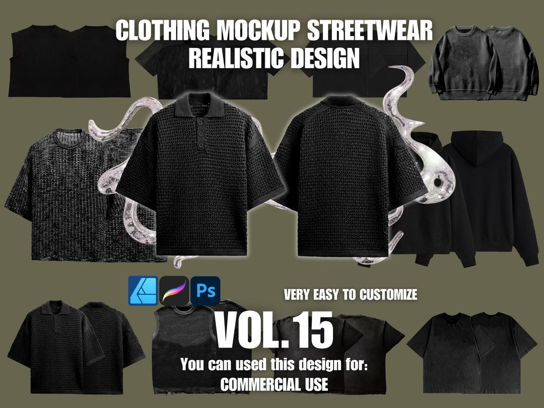 Clothing Mockup Realistic 4k Streetwear Design Vol.15 - Etsy